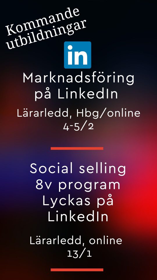 Blogg | marknadsföring, annonsering & social selling på LinkedIn