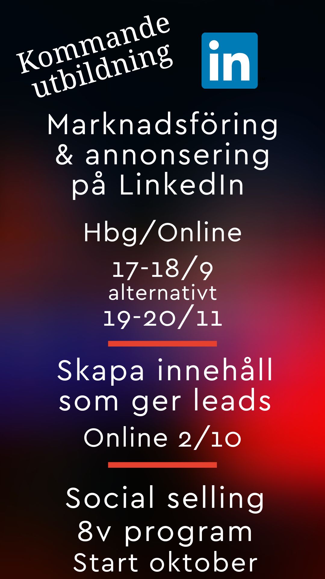 Utbildning & Coachning LinkedIn, marknadsföring & social selling | LinkedInExpert